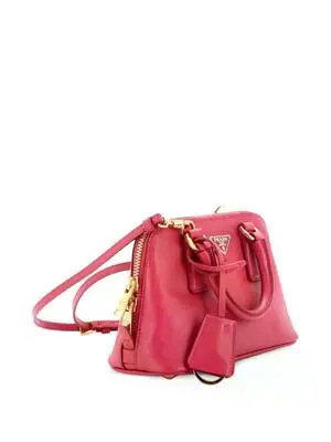 Prada Saffiano Leather Mini Crossbody Bag - Pink