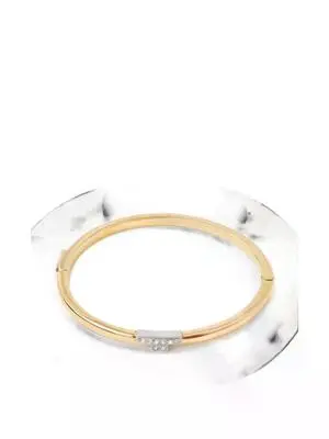 TRUSSARDI Crystal-embellished T-motif Bangle - Gold