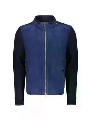 MOORER Suede Panel Quilted Jacket