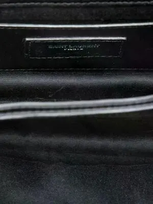 Saint Laurent Calfskin Monogram Sunset Crossbody Bag - Black
