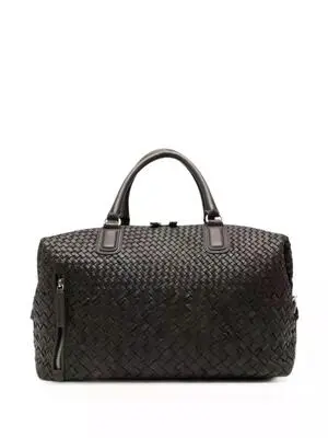 Officine Creative Woven Leather Holdall - Brown
