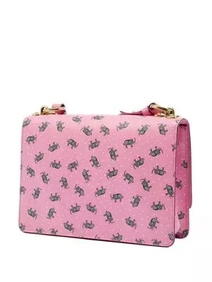 Prada Saffiano Elephant Print Crossbody Bag