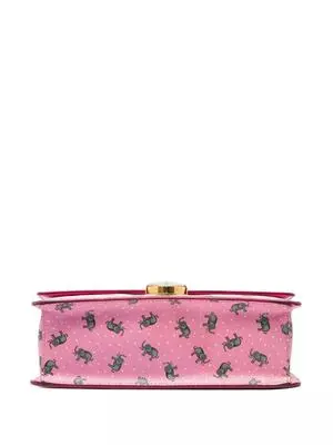 Prada Saffiano Elephant Print Crossbody Bag