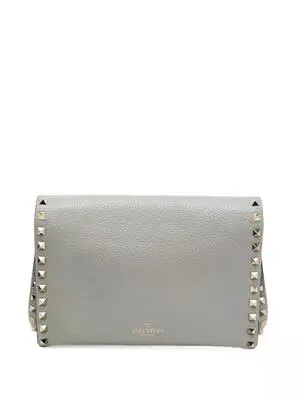 Valentino Garavani Rockstud Flip-lock Crossbody Bag - Grey