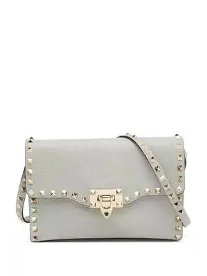 Valentino Garavani Rockstud Flip-lock Crossbody Bag - Grey