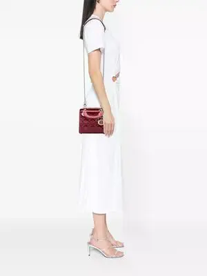 Dior 2017 Mini Patent Cannage Lady Satchel