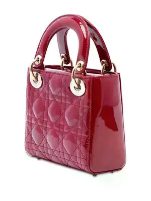 Dior 2017 Mini Patent Cannage Lady Satchel