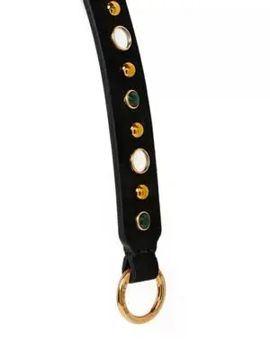 Etro Suede Bag Handle With Jewel Studs