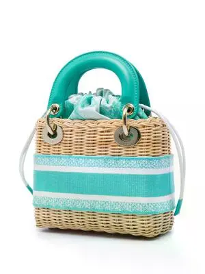 Dior Mini Wicker Lady Satchel - Neutrals