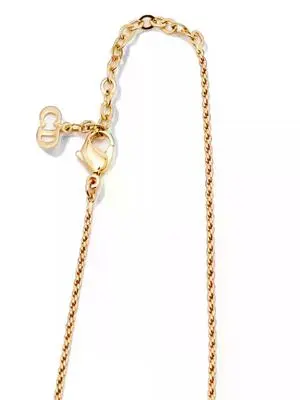 Dior Crystal Ribbon Cd Pendant Necklace
