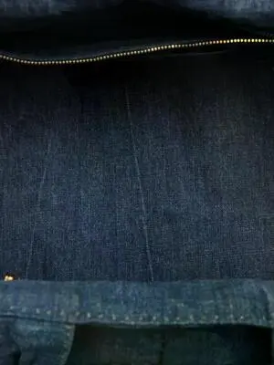 Prada Large Denim Logo Tote Satchel