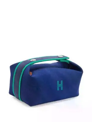 Hermès Bride-a-brac Toile H Logo-embroidered Clutch Bag