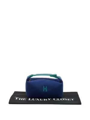 Hermès Bride-a-brac Toile H Logo-embroidered Clutch Bag