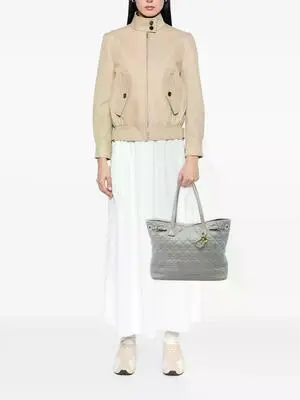 Dior Large Coated Canvas Cannage Panarea Tote Bag