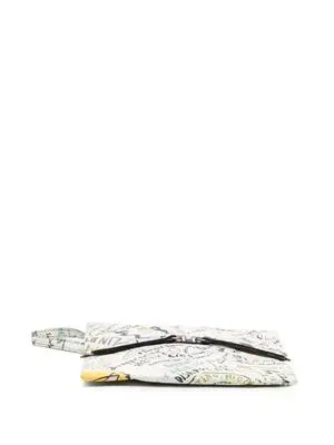 MAISON MARGIELA 2000-2026 Leather Graffiti Front Zip Pouch Coin Pouch
