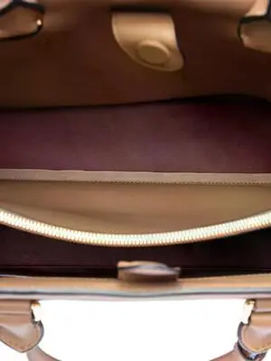 Burberry 2000-2017 Large Bonded Leather Saddle Handle Bag Satchel