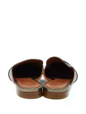 MALONE SOULIERS Contrasting-strap Leather Mules