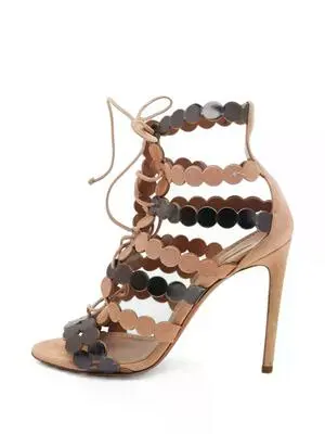 ALAÏA Alaïa Laser Cut Scalloped Sandals