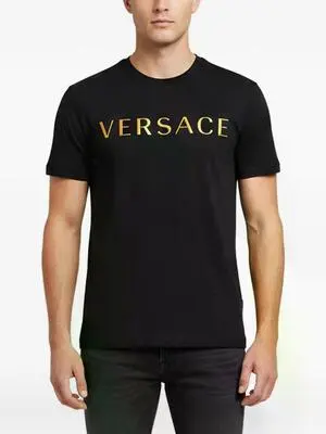 Versace Logo-embroidered T-shirt