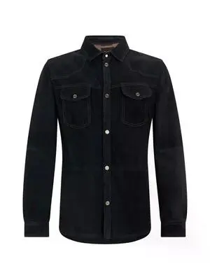 MOORER Suede Panelled Jacket