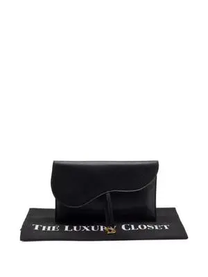 Dior 2023 Medium Saddle Clutch Bag - Black