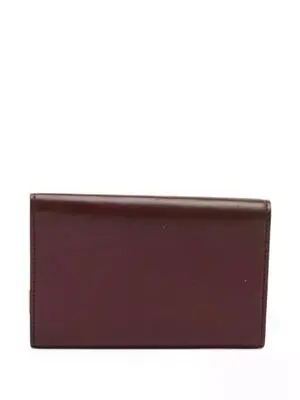 Cartier Burgundy Leather Embossed Logo Key Holder