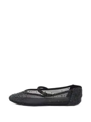 LE SILLA Mary Jane Crystal-embellished Ballet Flats - Black