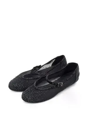 LE SILLA Mary Jane Crystal-embellished Ballet Flats