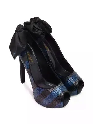 LOUIS VUITTON Sequin-embellished Peep-toe Sandals