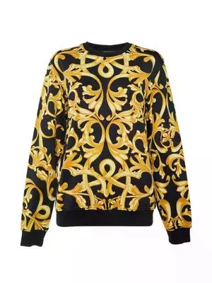Versace Baroque-print Sweatshirt - Black