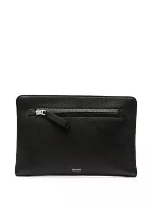 TOM FORD Grained Leather Clutch Bag - Black