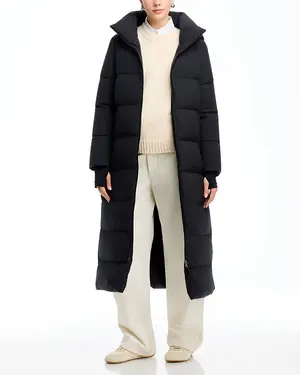 Herno Hooded Quilted Maxi Coat - Black