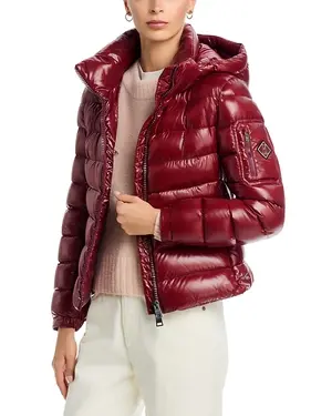 Herno Quilted Down Puffer Jacket With Hood - Bordeaux