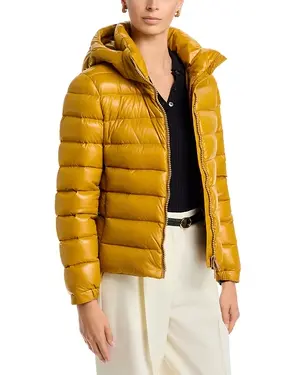 Herno Quilted Down Puffer Jacket With Hood - Yellow