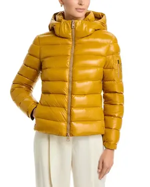 Herno Quilted Down Puffer Jacket With Hood - Yellow
