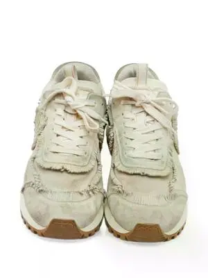 Dior Suede Fringed C Logo Sneakers - Neutrals