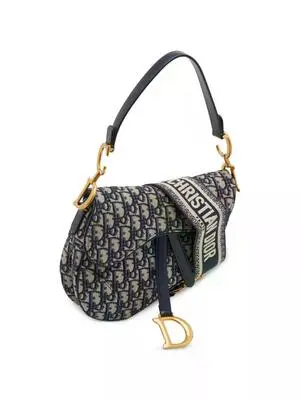 Dior 2020 Medium Oblique Saddle Shoulder Bag - Blue