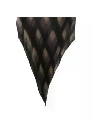 Botto Giuseppe Argyle-pattern Scarf - Black