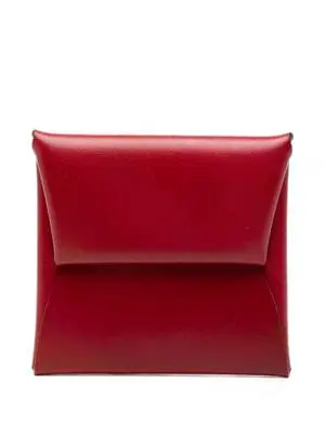 Hermès 2023 Box Calfskin Bastia Change Purse Coin Pouch - Red