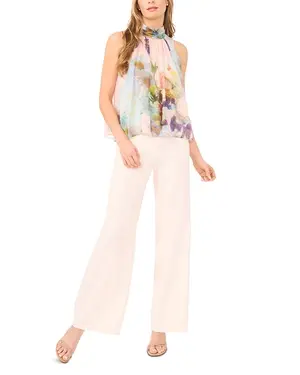 Ted Baker London Sleeveless Floral Print High Neck Top