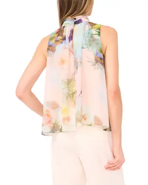 Ted Baker London Sleeveless Floral Print High Neck Top