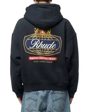 R H U D E Safari Logo Graphic Zip Hoodie