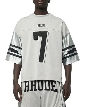 R H U D E Logo Graphic Football Jersey