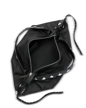 3.1 Phillip Lim Luna Mini Studded Denim Hobo Bag