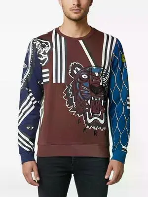 Kenzo Tiger-embroidered Sweatshirt - Brown