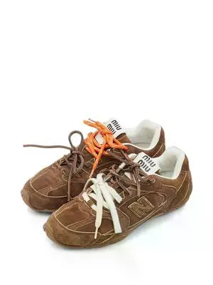Miu Miu X New Balance 530 Suede Low-top Sneakers - Brown