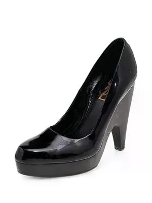 Saint Laurent Platform Heel Leather Pumps