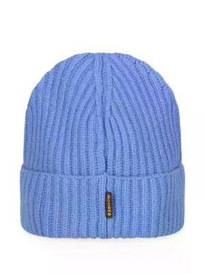 MOORER Ribbed-knit Beanie Hat - Blue