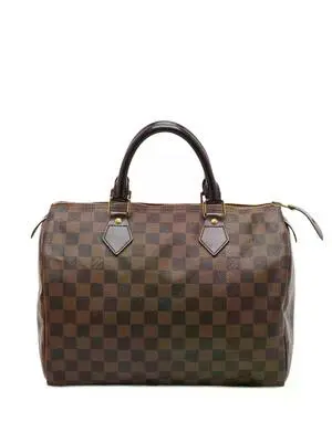 LOUIS VUITTON 2014 Speedy 30 Damier Ebene Handbag - Brown