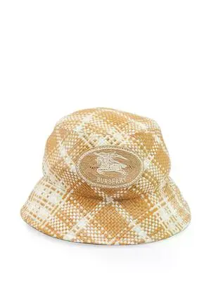 Burberry Knight Stamp Raffia-effect Bucket Hat